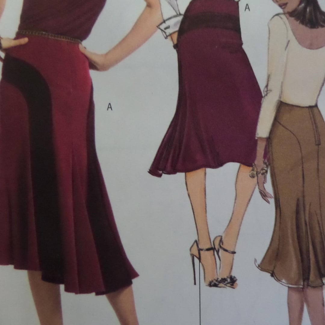 PRINCESS SEAM SKIRT Pattern • Butterick 4859 • Miss Sizes • A Line ...