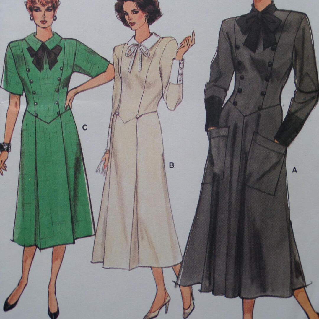DROP WAIST DRESS Pattern • Vogue 9679 • Miss 6-10 • Princess Seams ...