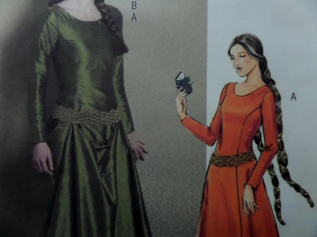 MAID MARIAN DRESS Pattern Butterick 4827 Miss Sizes Medieval Dress ...