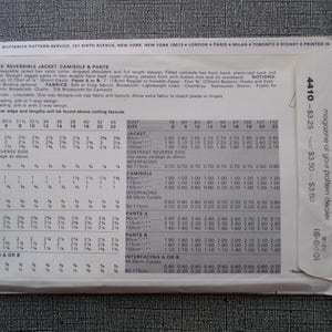 SAILOR COLLAR JACKET Pattern • Butterick 4410 • Miss 6-10 • Cami Top ...