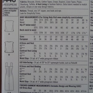 CROSS BODICE DRESS Pattern Simplicity 8448 Miss 16-24 Open Jacket Retro ...