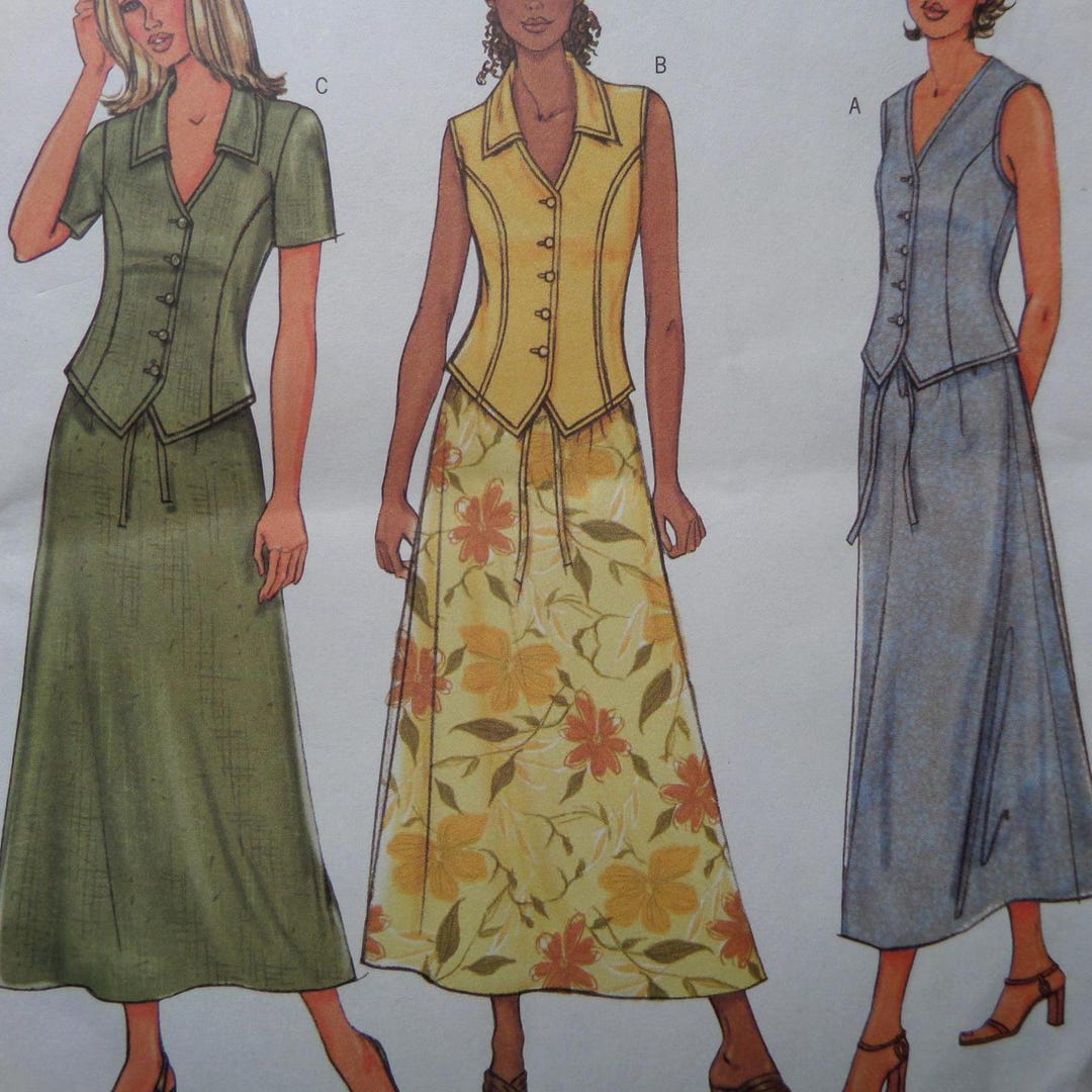 PRINCESS SEAM TOP Pattern • Butterick 3870 • Miss 14-18 • Shaped Hem ...