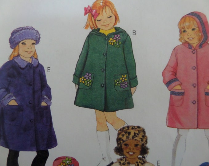 FLEECE COAT Pattern Mccalls 2403 Girls 10-14 Hooded Coat A Line Coat ...