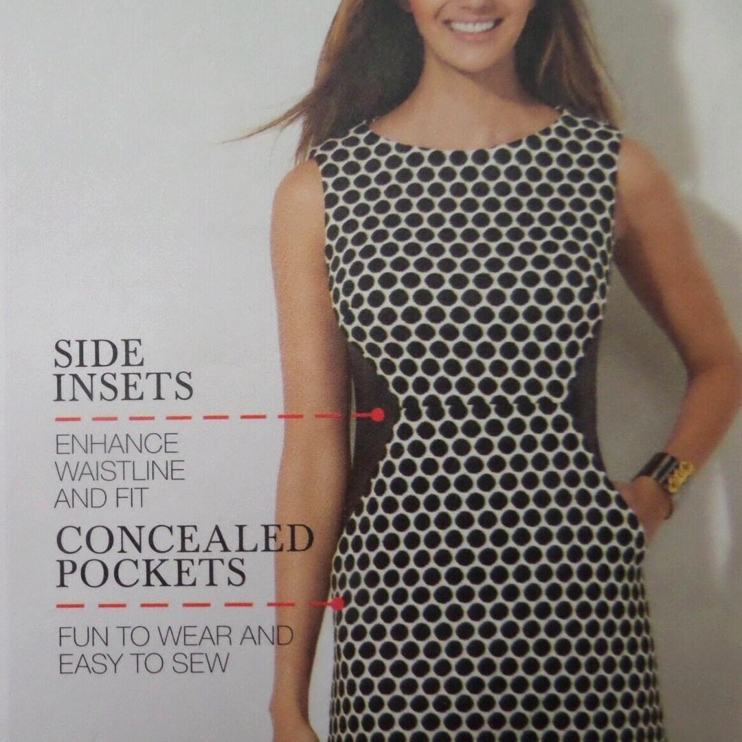 Side Inset Dress Pattern: Simplicity 1277, Miss 10-18, Uncut, Concealed ...