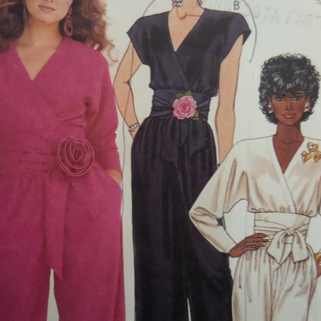 WRAP JUMPSUIT Pattern • Mccalls 4054 • Miss L • Dolman Sleeve • Wide Leg Jumpsuits • Sewing ...
