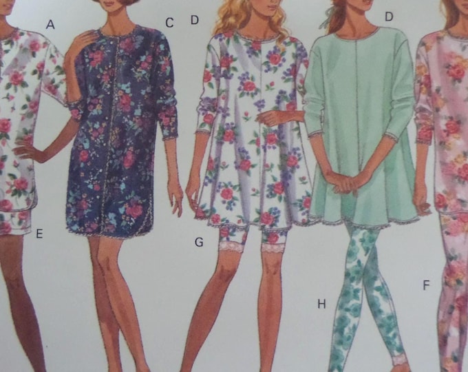 LOOSE NIGHTSHIRT Pattern • Butterick 6360 • Miss Xs-xl • Pajamas • Knit ...