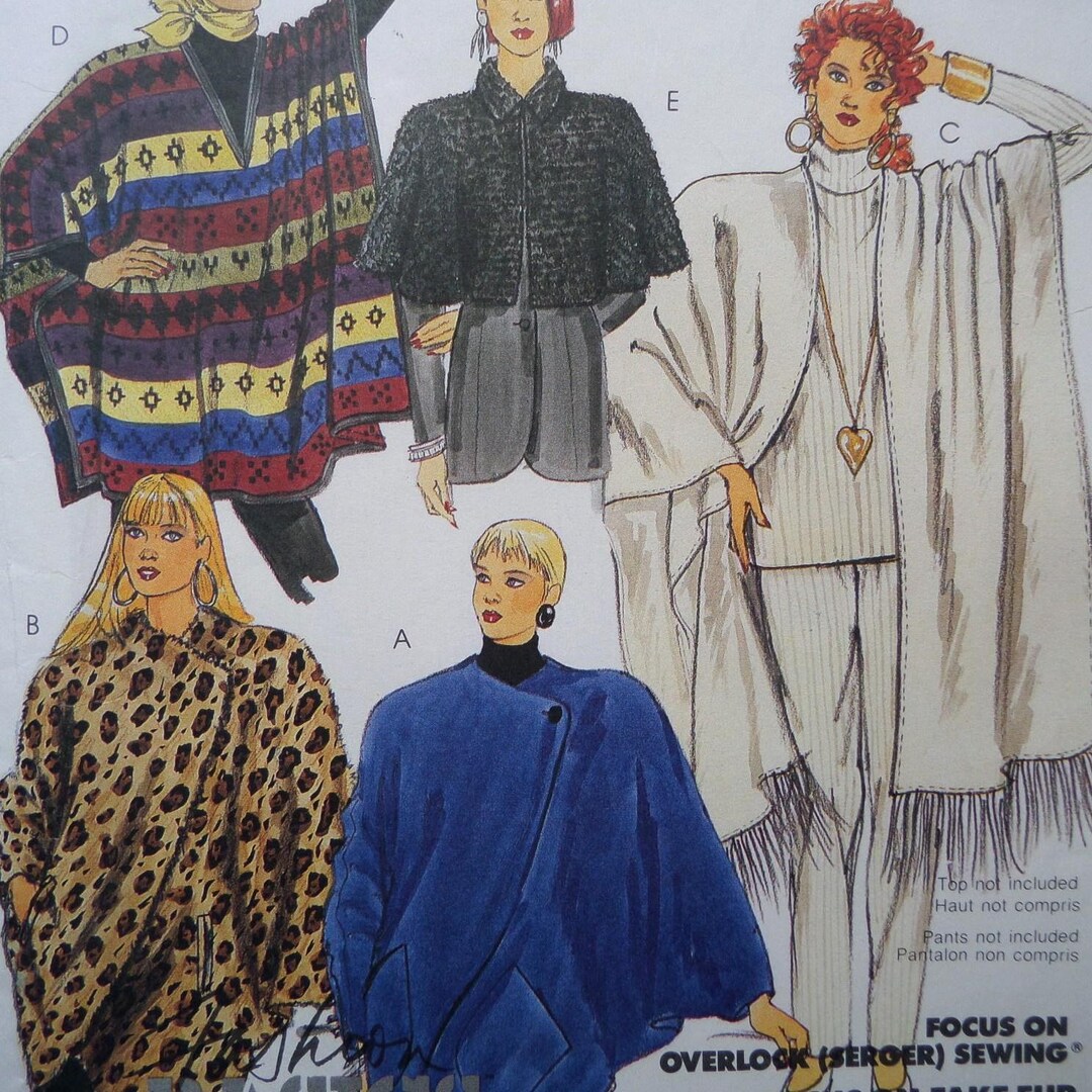 COCOON JACKET Pattern • Mccalls 5080 • Miss S 10-12 • Capelet • Fringed ...