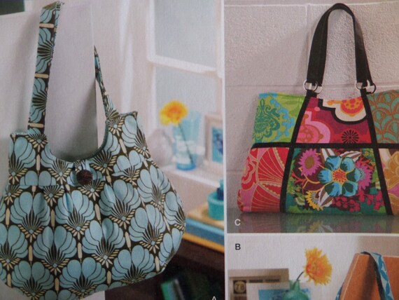Sewing & Fiber Simplicity Pattern 2396 Tote Bags ~ Factory Folded UnCut Sewing Pattern Craft ...