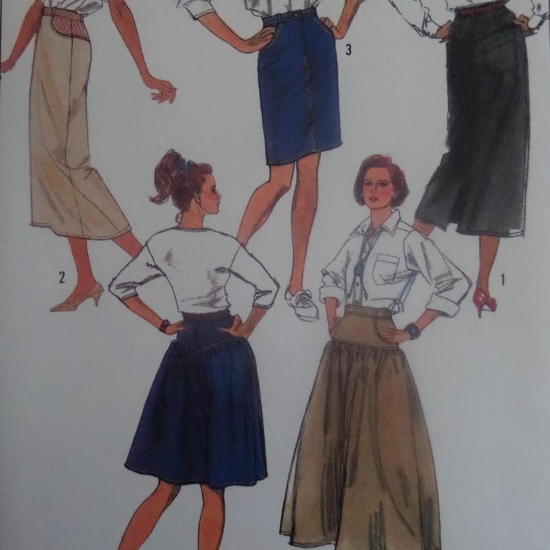 80s Denim Skirt - Etsy