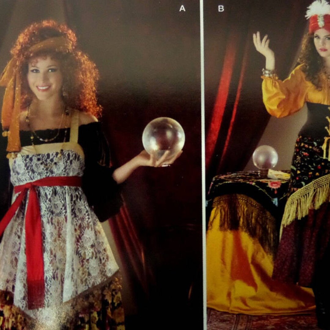 FORTUNE TELLER Costume Pattern Simplicity 0808 Miss Sizes Mystic Gypsy ...
