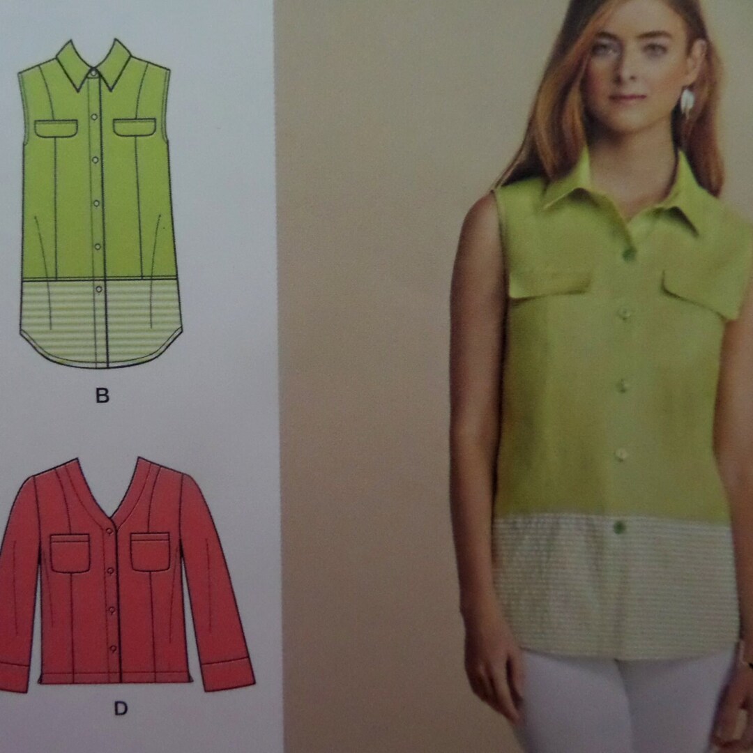 PRINCESS SEAM SHIRT Pattern Simplicity 8053 Miss Sizes - Etsy