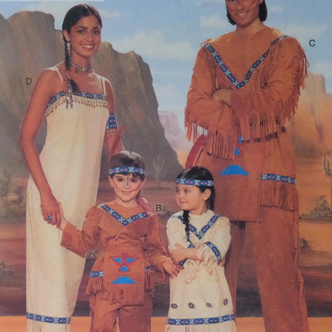 AMERICAN NATIVE COSTUME Pattern Butterick 4171 Unisex Adult Xs-xl ...