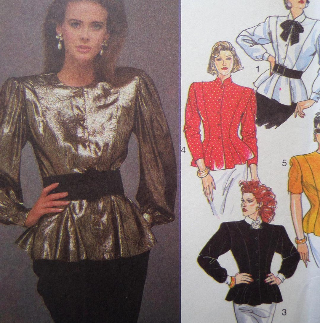 PEPLUM BLOUSE Pattern • Style 4909 • Miss 6-10 • Fitted Button Blouse ...