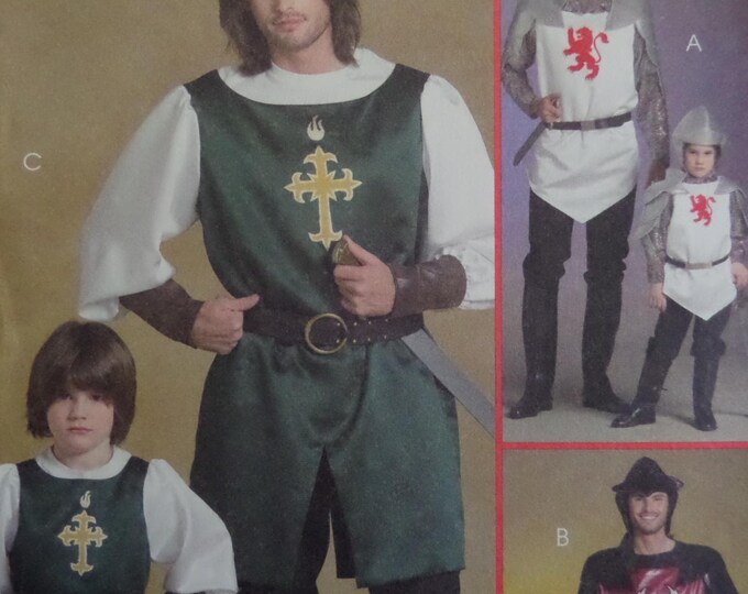 CRUSADER TUNIC Pattern • Mccalls 5500 • Mens S-XL • Knight • Prince ...