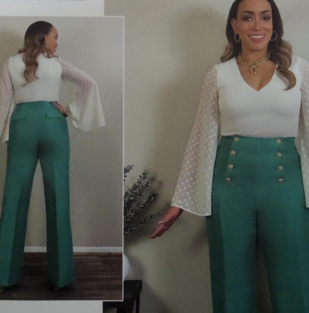 SAILOR PANTS Pattern Know Me 2043 Miss 16-24 Button Pants Knit Bodysuit ...