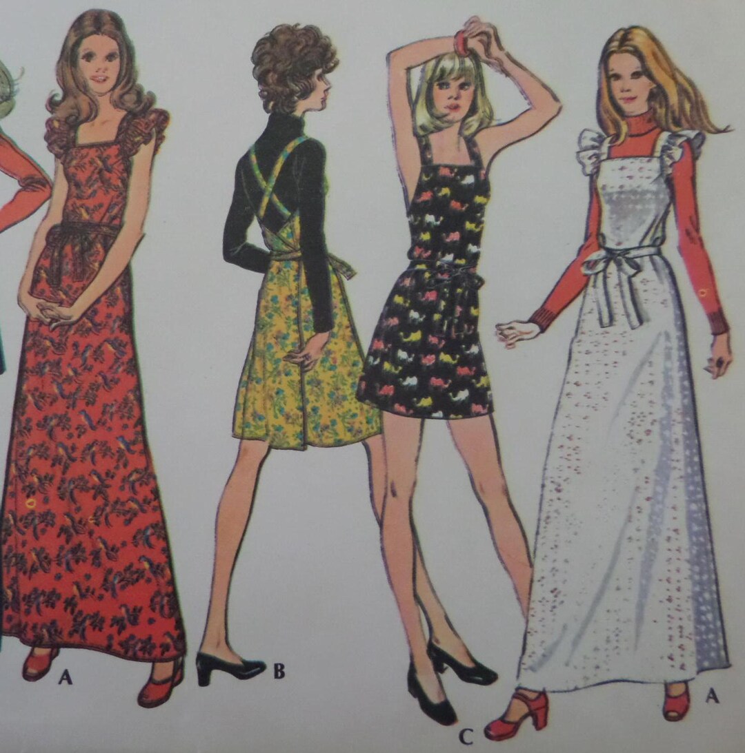 WRAP PINAFORE DRESS Pattern Mccalls 3454 Miss M 12-14 Wrap Jumper ...