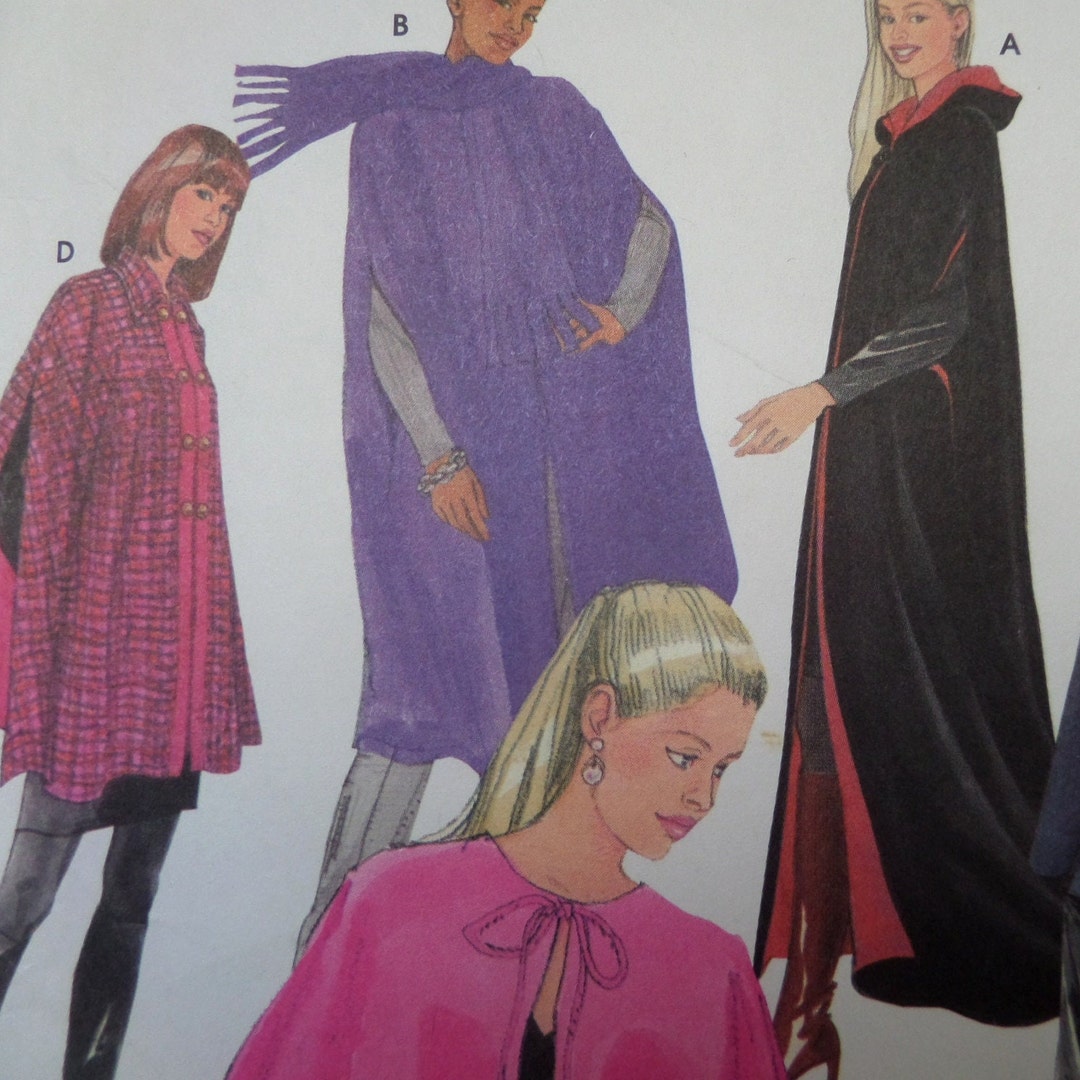 HOODED CAPE Pattern Simplicity 5786 Miss Sizes Long Cape - Etsy