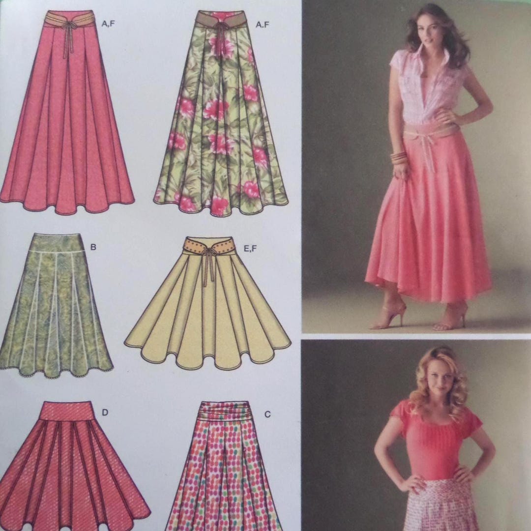 FULL GODET SKIRT Pattern • Simplicity 4188 • Miss 16-24 • Yoked Skirt ...