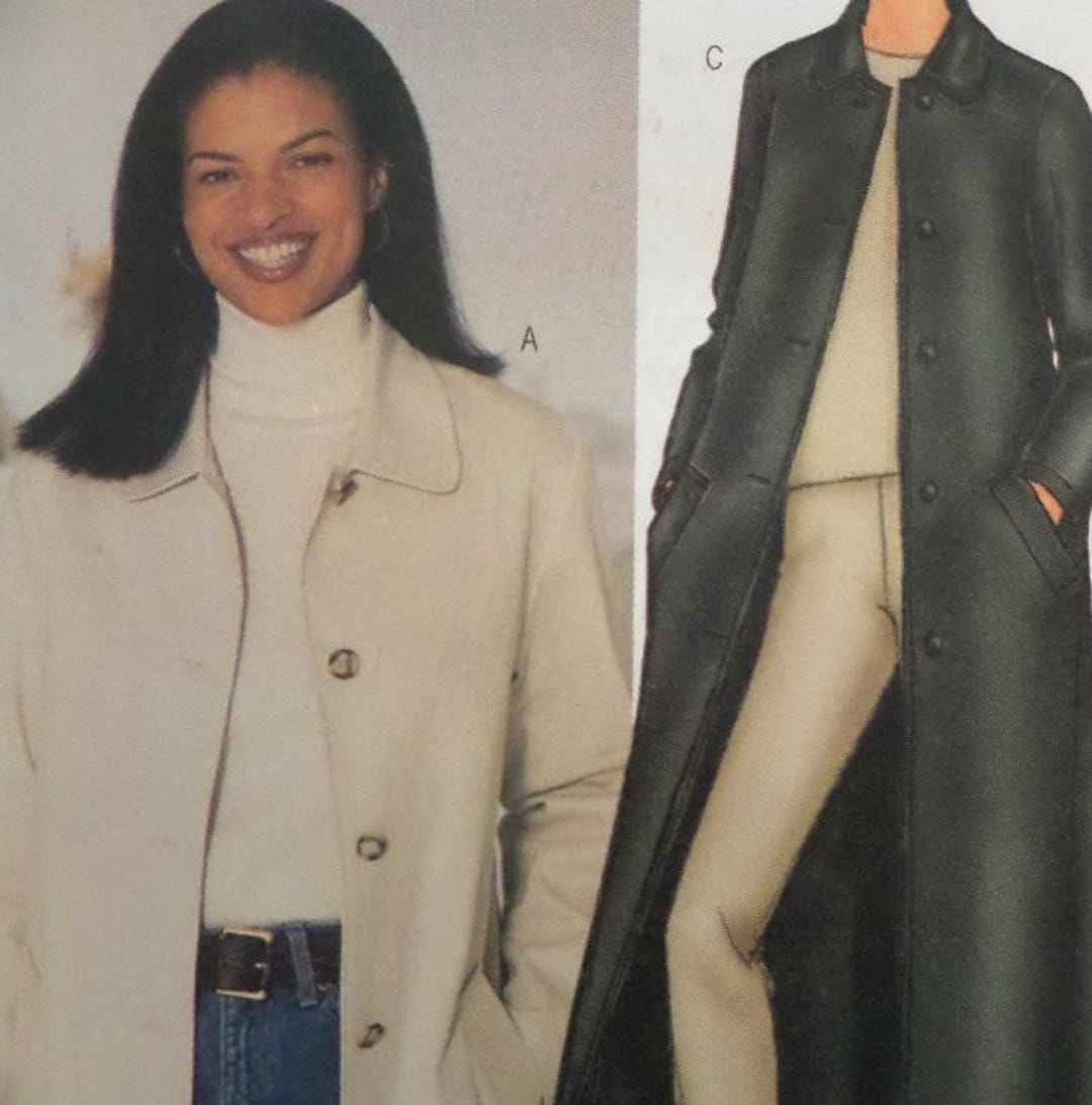 A LINE COAT Pattern • Butterick 6900 • Miss Sizes • Unlined Jacket ...