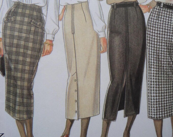 PENCIL SKIRT Pattern • New Look 6444 • Miss 8-18 • High Waist Skirt ...