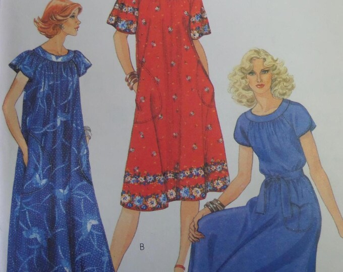 MUU MUU DRESS Pattern Mccalls 7888 Miss Sizes Yoked Dress Pullover ...