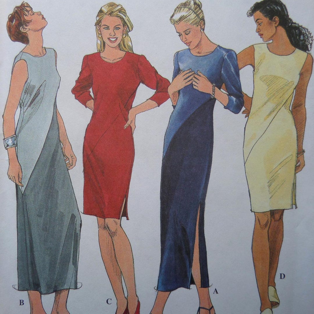 BIAS CUT DRESS Pattern • Simplicity 8419 • Miss 6-10 • Pullover Dress ...