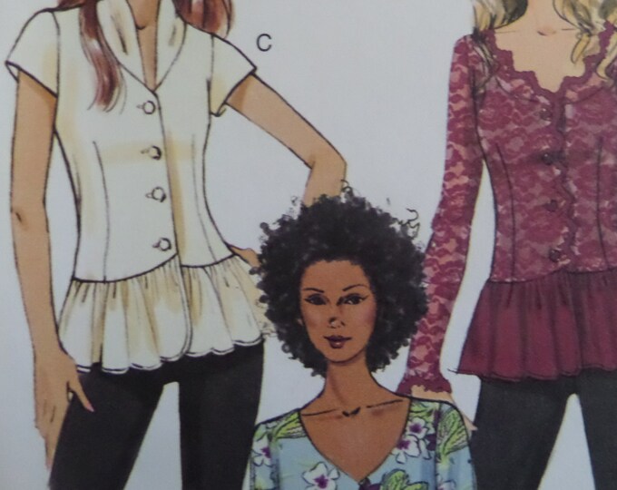PEPLUM TOP Pattern • Butterick 6095 • Miss 14-22 • Semi Fit Tops ...