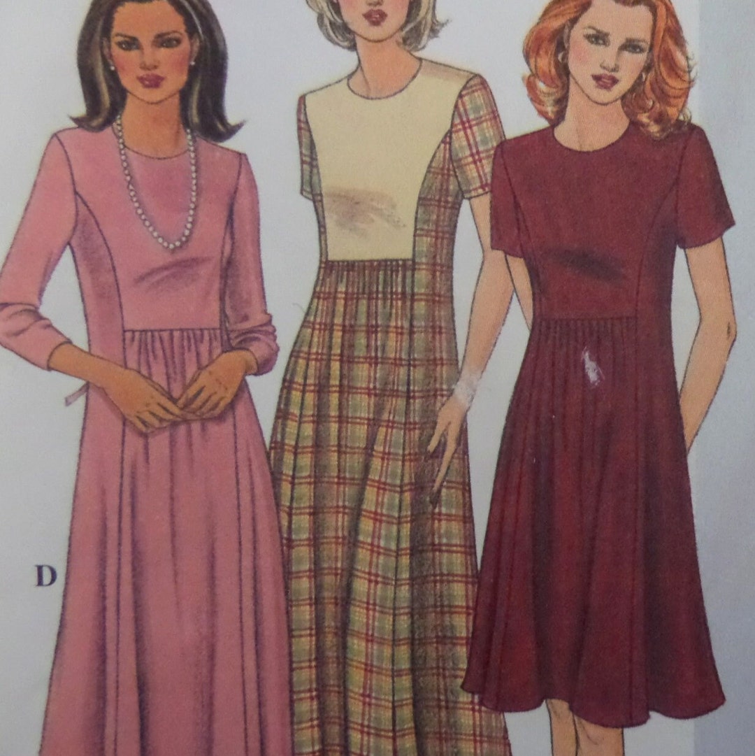 PRINCESS SEAM DRESS Pattern Simplicity 8417 Miss 8-12 Tie Back Dress ...