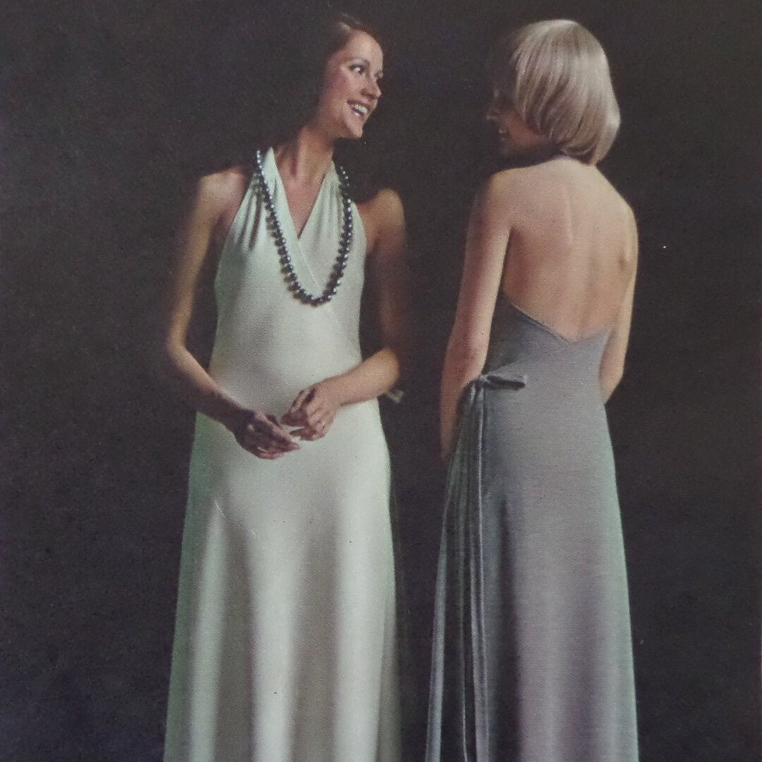 WRAP HALTER DRESS Pattern • Butterick 6943 • Miss 10 • Flared Wrap ...