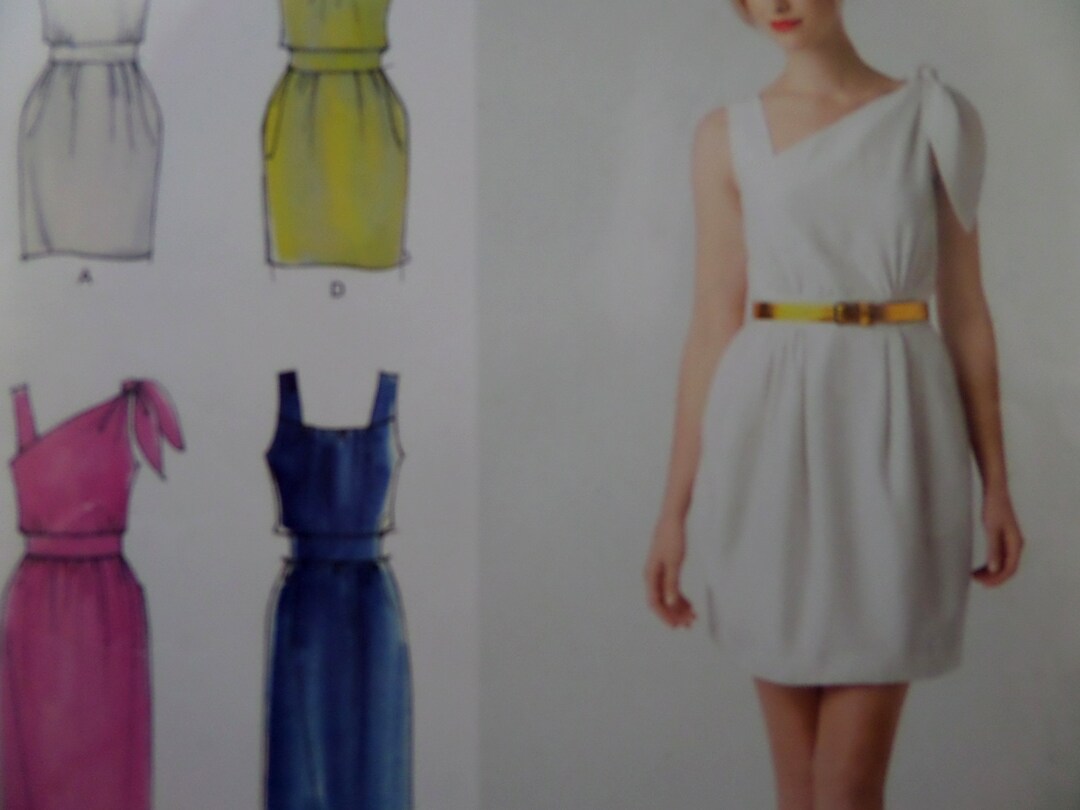 MIDRIFF BAND DRESS Pattern • Simplicity 2178 • Miss 6-14 • Asymmetrical ...