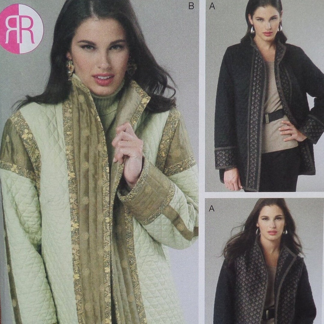 REVERSIBLE JACKET Pattern Mccalls 6456 Miss XS-M Loose Fit Quilted ...