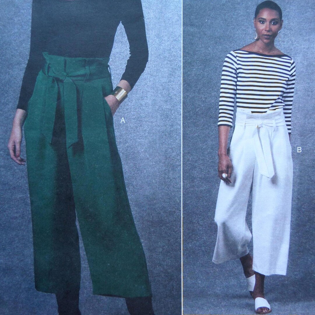 LOOSE FIT PANTS Pattern Vogue 1662 Miss A-J Pleated Pants Paper Bag ...