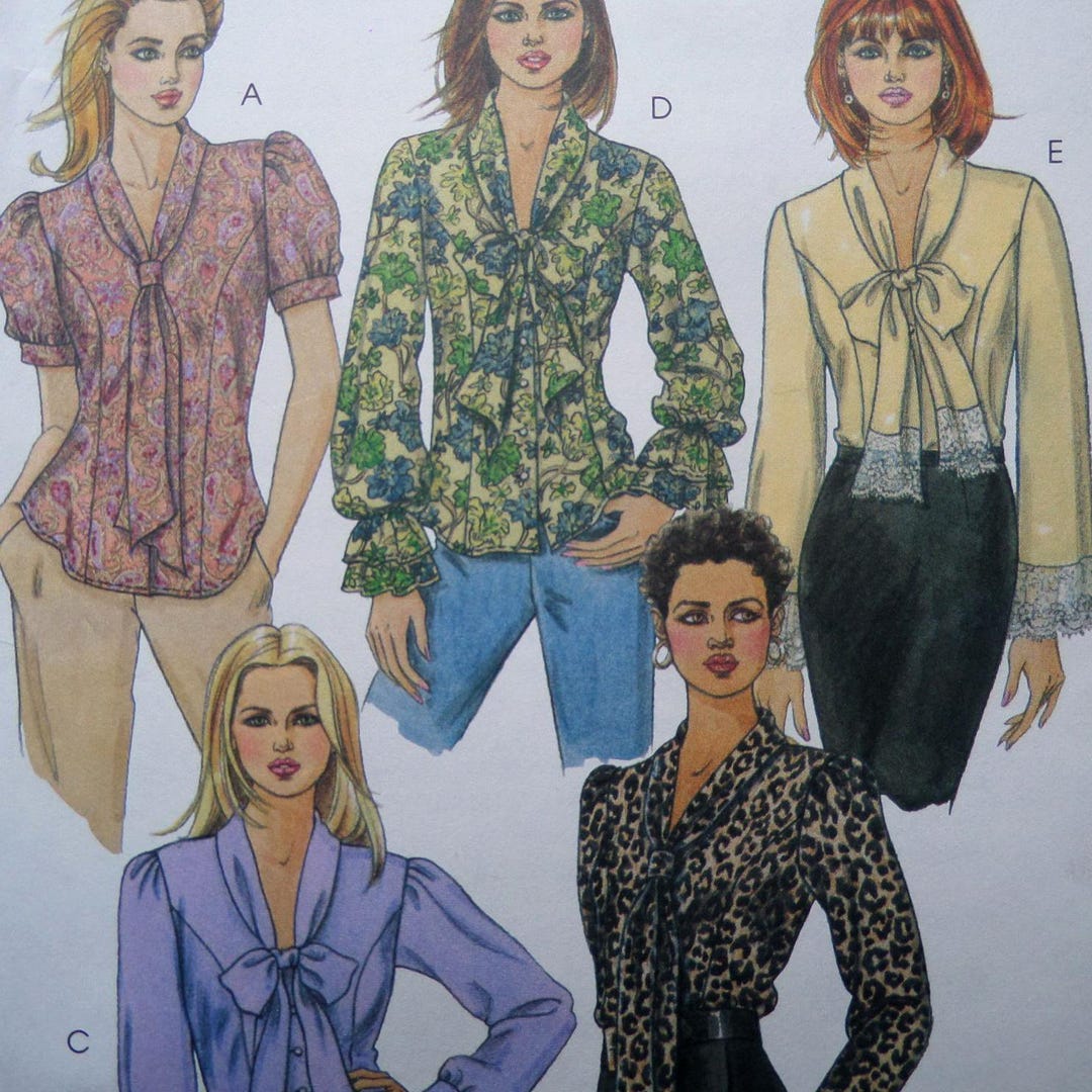 PRINCESS SEAM BLOUSE Pattern • Mccalls 4921 • Miss 14-20 • Bow Tie ...