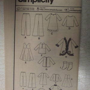 18 INCH DOLL CLOTHES Pattern Simplicity 4786 Doll Clothing Seamstress ...