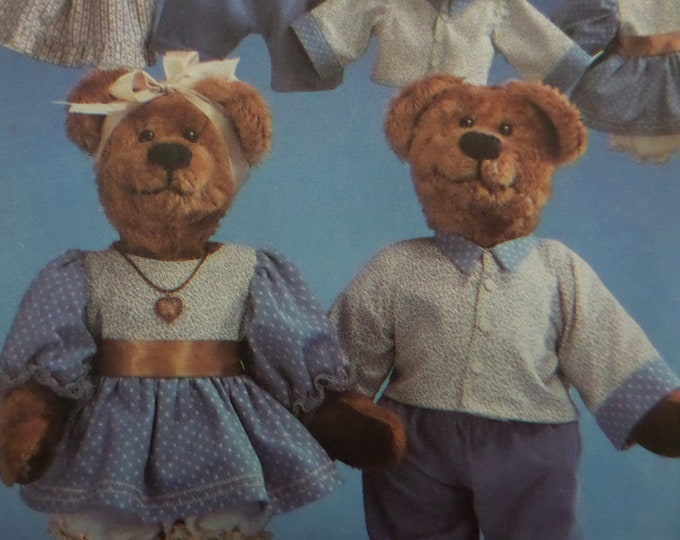 TEDDY BEAR Pattern Simplicity 7473 Soft Stuff Bears Bear Clothes ...