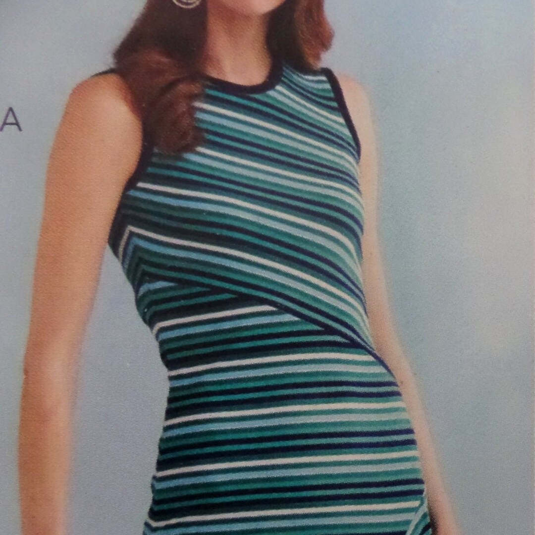 KNIT DRESS Pattern • Butterick 10777 • Miss Sizes • Bias Cut Dress ...