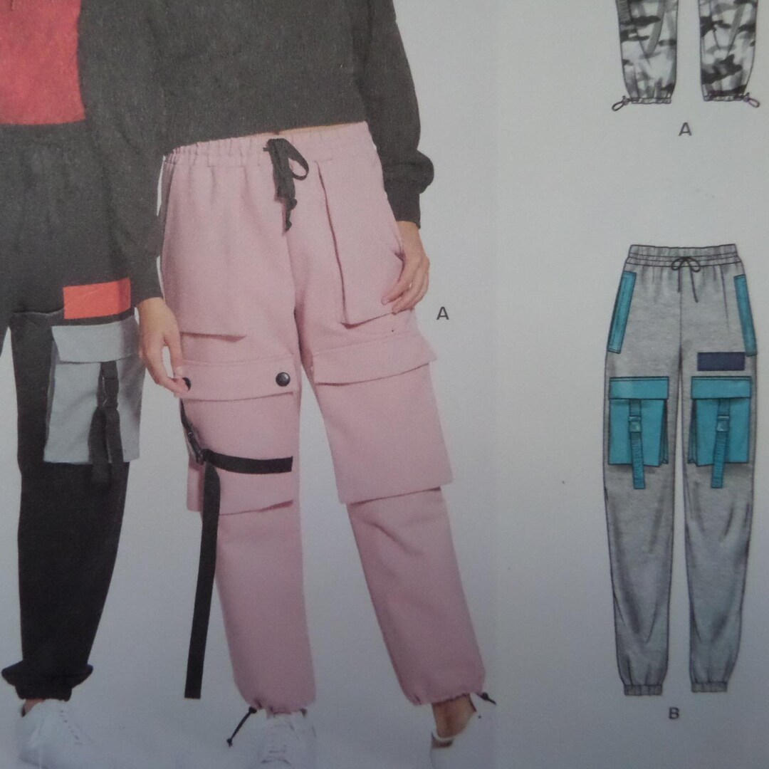 CARGO PANTS Pattern New Look 6745 Unisex Adult Xs-xl Elastic Waist ...
