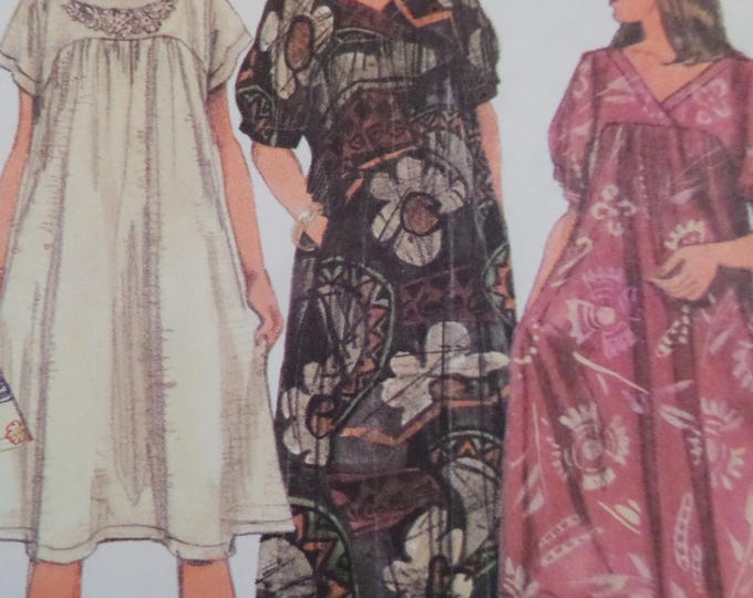 MUU MUU DRESS Pattern Simplicity 9548 Womens 26W-32W Pullover Dress ...