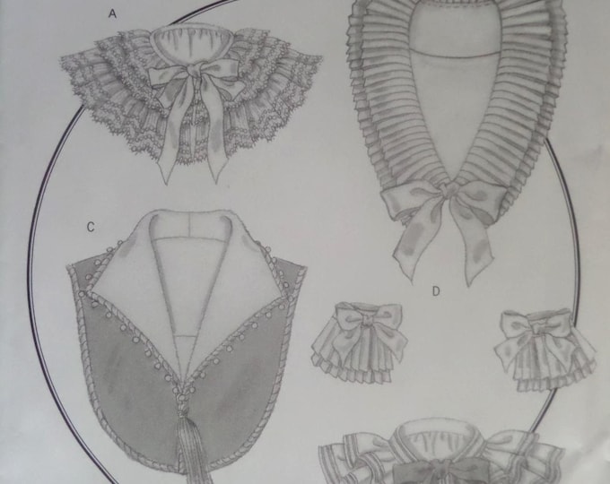 Historical Collar Sewing Pattern: Butterick 5062, Miss One Size Ruffled ...