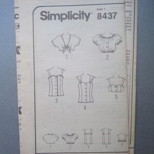 TIE UP TOP Pattern Simplicity 8437 Miss 10-14 Crop Tops Bra Top ...