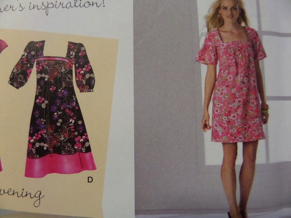SQUARE NECK DRESS Pattern Simplicity 2722 Miss Sizes - Etsy