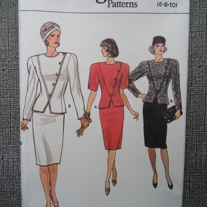 FITTED JACKET Pattern Vogue 9748 Miss 6-10 Princess Seams Straight ...