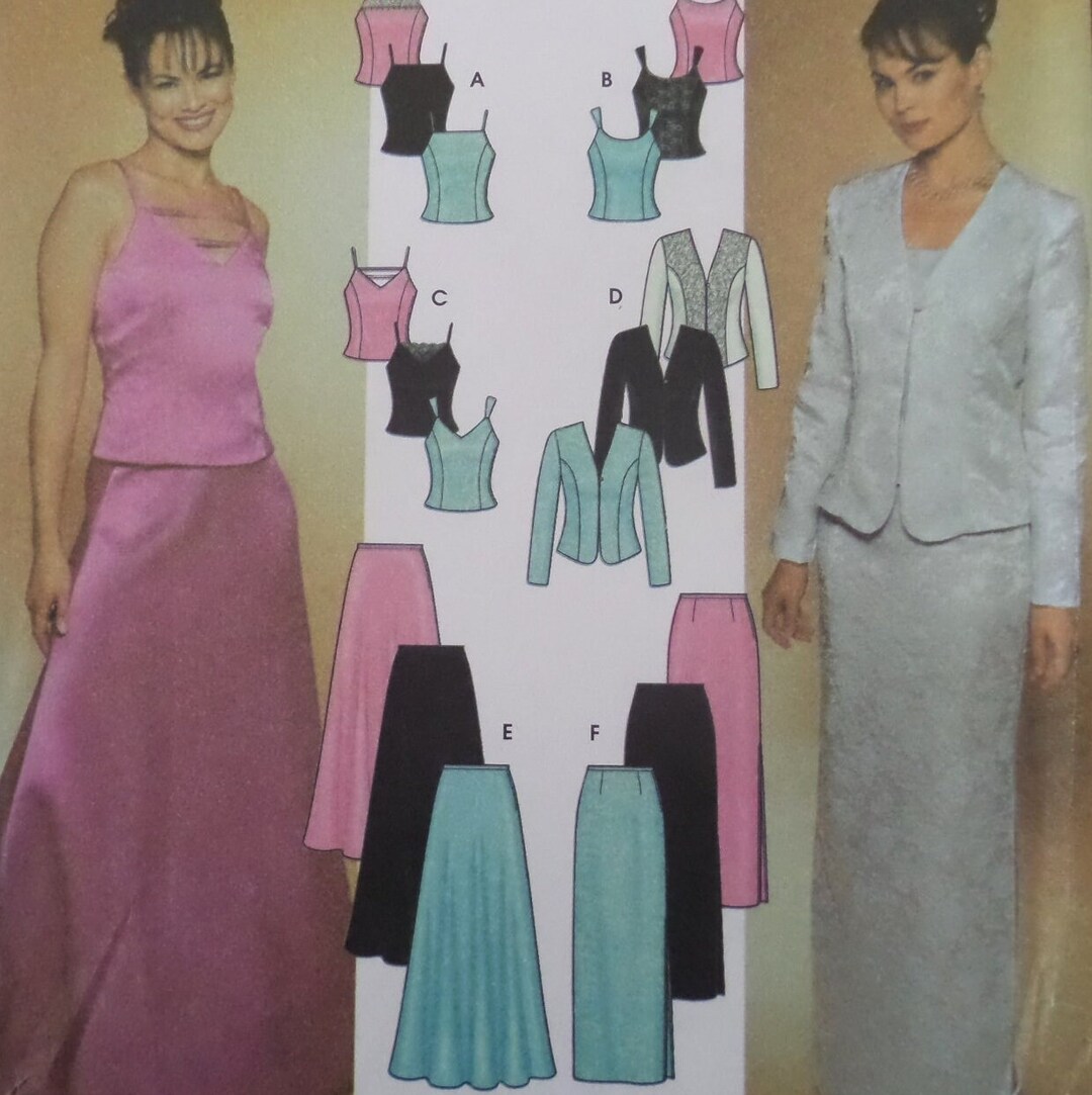 PRINCESS SEAM TOP Pattern Simplicity 7010 Miss 14-20 Slim Skirt Flared ...