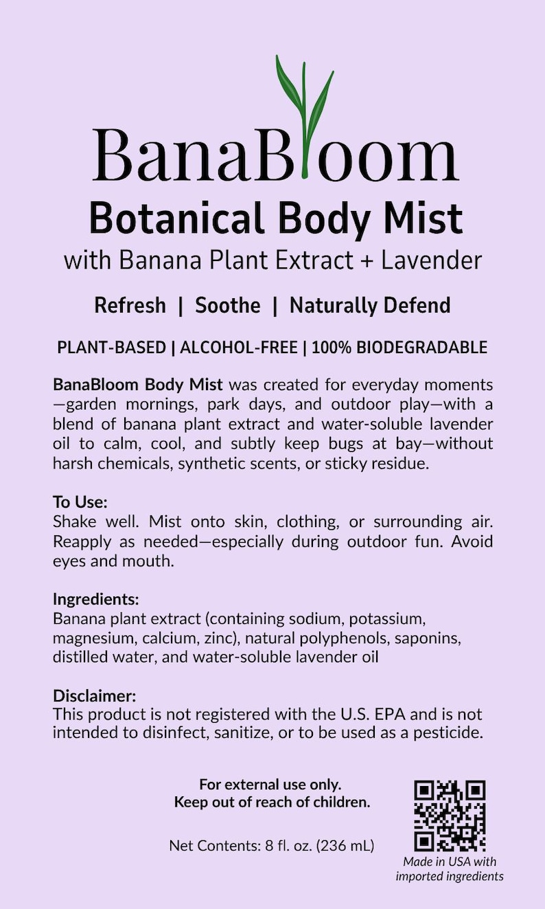 A Body Spray LIKE NO OTHER Made With Banana Plant Extract + Lavender - Etsy