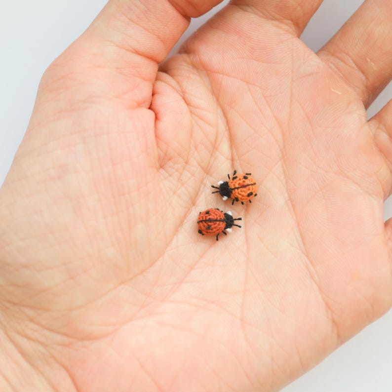 Micro Ladybug Crochet Pattern: Miniature Amigurumi Tutorial (PDF ...