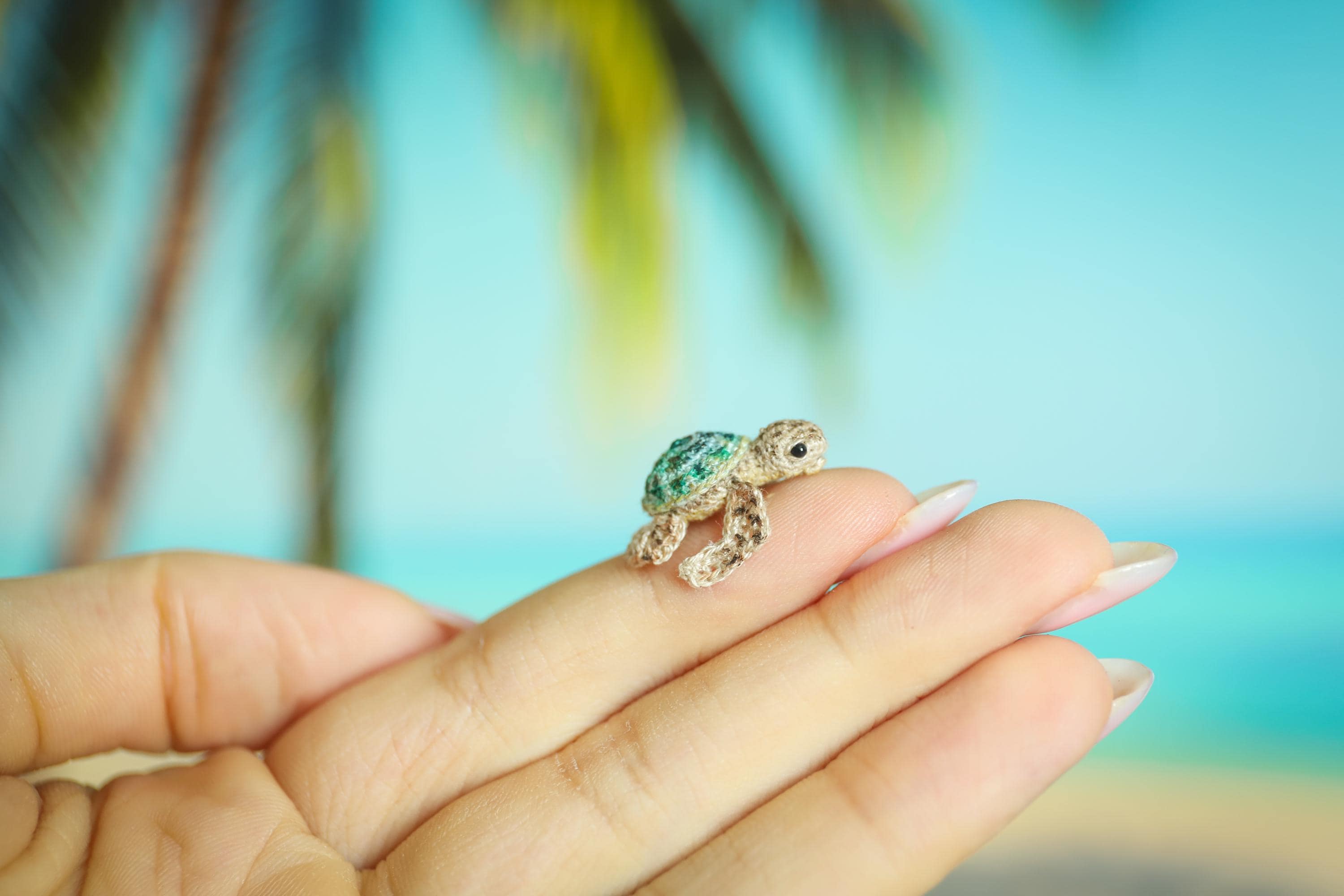 Micro Sea Turtle Crochet Pattern – Mini Amigurumi Turtle PDF Tutorial ...