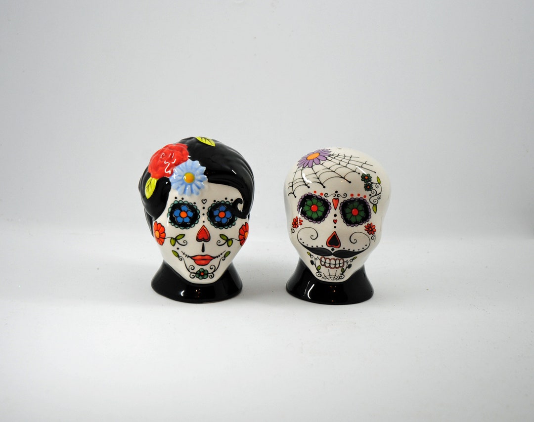Day of the Dead Salt and Pepper Shakers - Etsy
