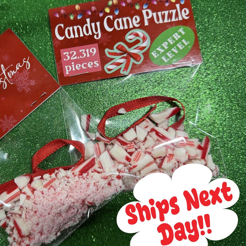 Candy Cane Puzzle - Etsy