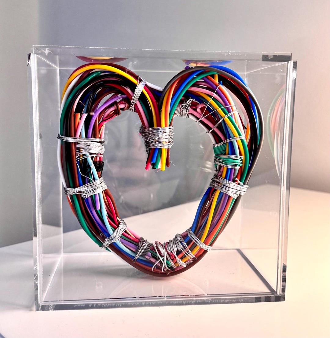 Recycled Fiber Optic Cable Dècor Accent in Acrylic Box - Etsy