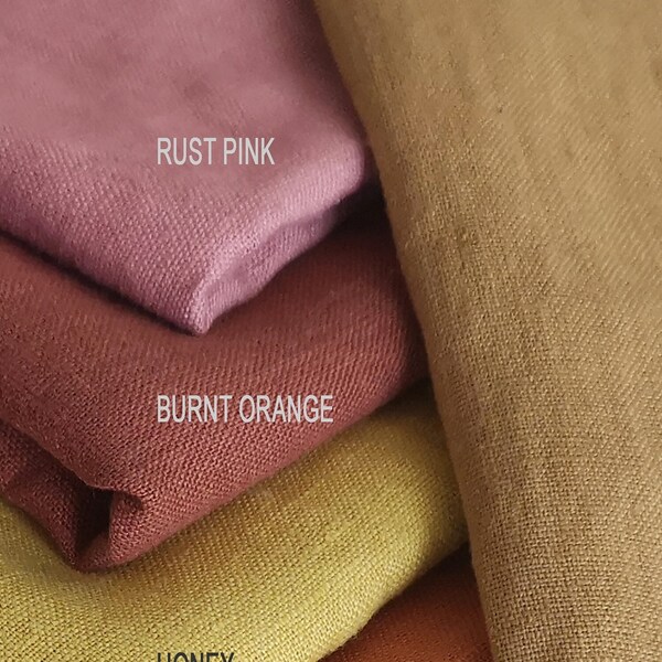 Orange Linen Fabric - Etsy